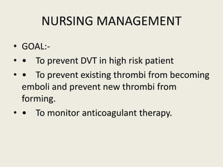 Deep vein thrombosis | PPTX
