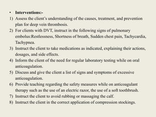 Deep vein thrombosis | PPTX