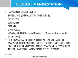 DEEP VEIN THROMBOSIS MEDICAL SURGICAL N. | PPTX