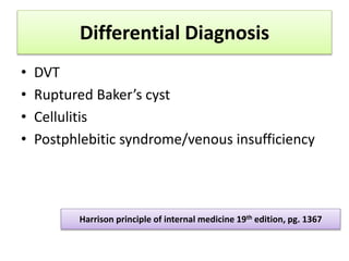 Deep vein thrombosis (DVT) | PPTX