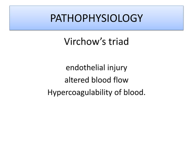 Deep vein thrombosis (DVT) | PPTX | Blood Disorders | Diseases and ...