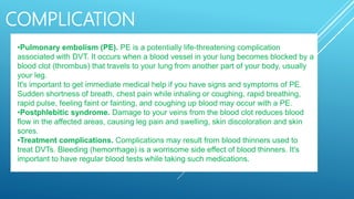 Deep vein thrombosis | PPTX