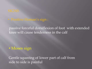 Deep vein thrombosis agp | PPTX | Death, Injury, or Military Conflict ...