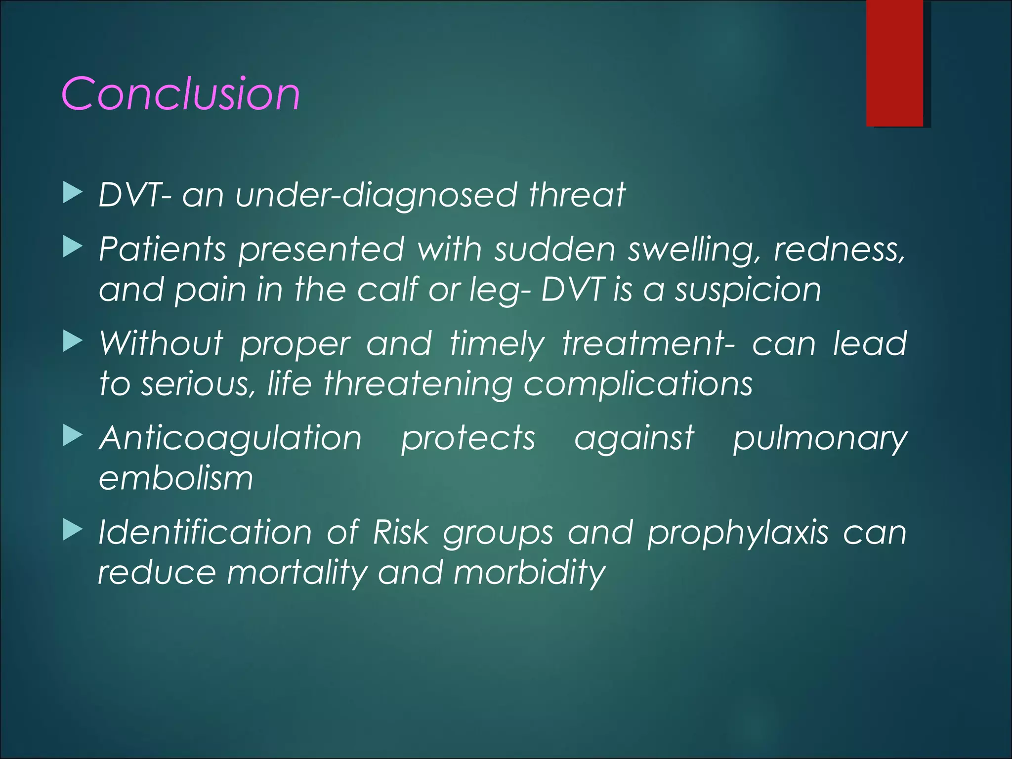 Deep vein thrombosis | PPT