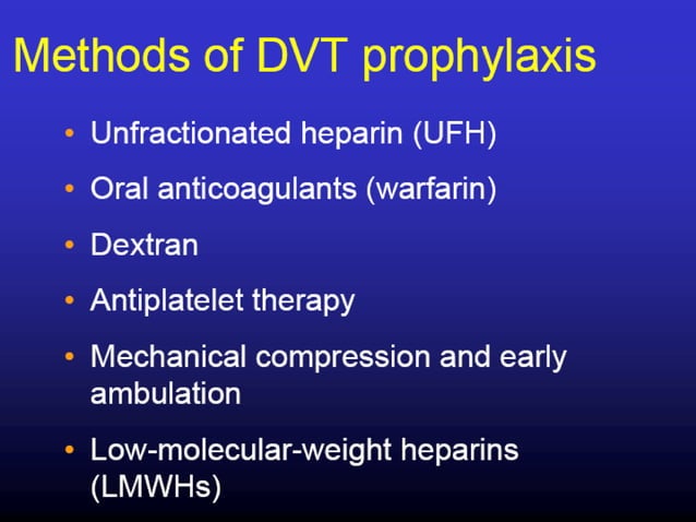 Deep vein thrombosis (dvt) | PPT