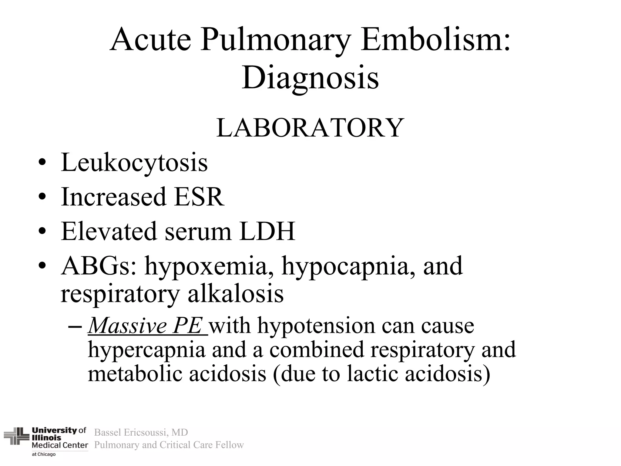 Deep Venous Thrombosis and Pulmonary Embolism : Diagnostic Approach and ...