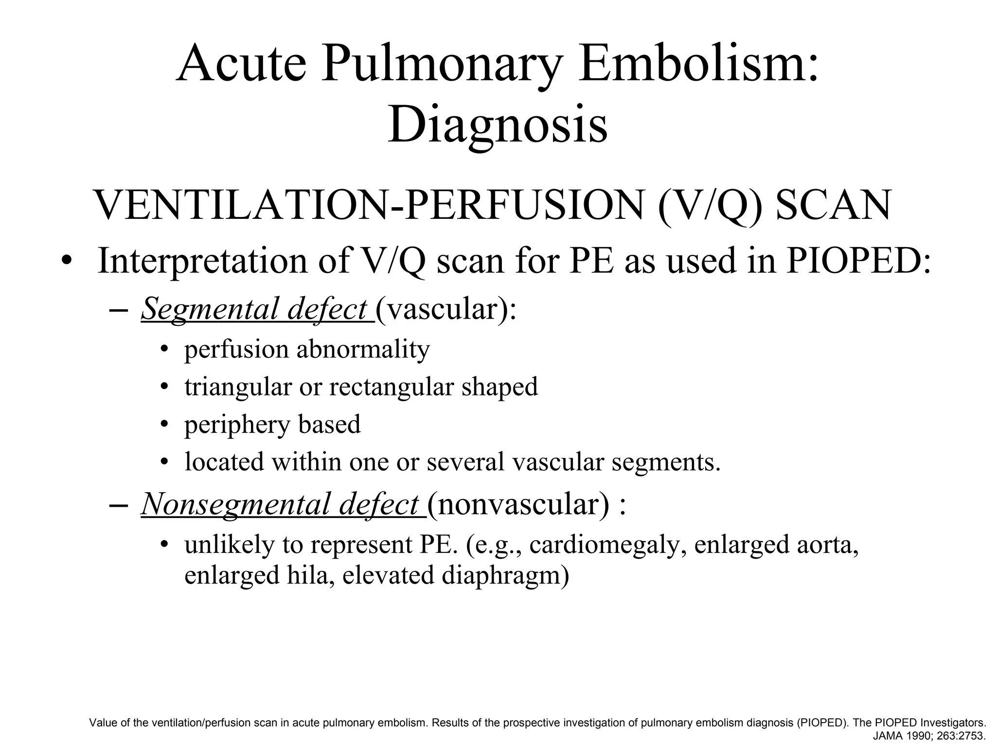 Deep Venous Thrombosis and Pulmonary Embolism : Diagnostic Approach and ...