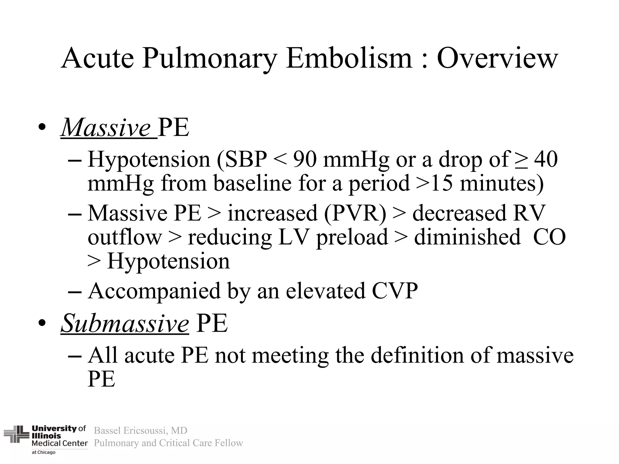 Deep Venous Thrombosis and Pulmonary Embolism : Diagnostic Approach and ...