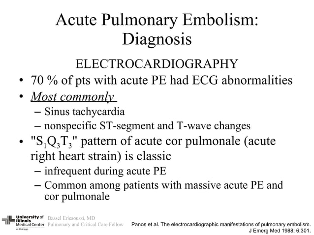 Deep Venous Thrombosis and Pulmonary Embolism : Diagnostic Approach and ...