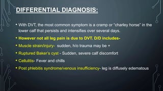 Deep vein thrombosis shivaom short | PPTX