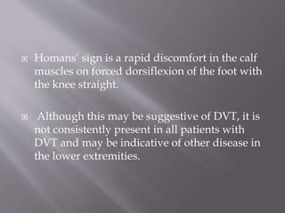 Deep vein thrombosis | PPT