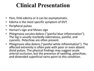 Deep venous thrombosis ppt | PPTX