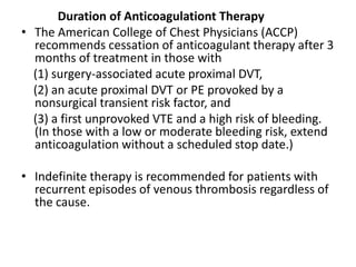 Deep venous thrombosis ppt | PPTX