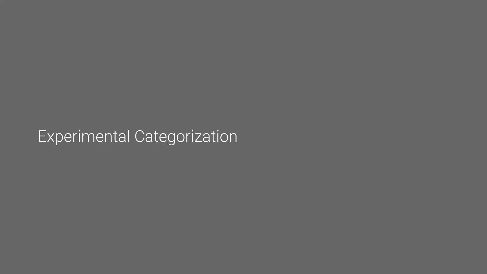 Experimental Categorization And Deep Visualization Ppt
