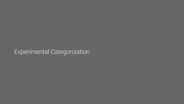 Experimental Categorization And Deep Visualization Ppt