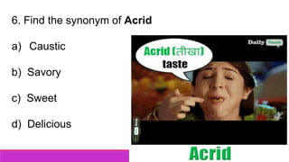 Vocabulary with Pictures | PPTX