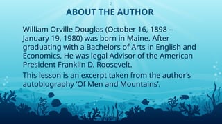 DEEP WATER.pptx cbse class 12 english literature | PPTX