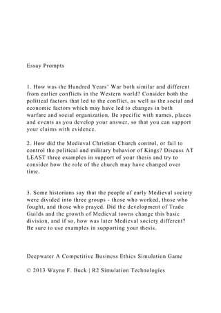 Deepwater A Competitive Business Ethics Simulation Game ©.docx