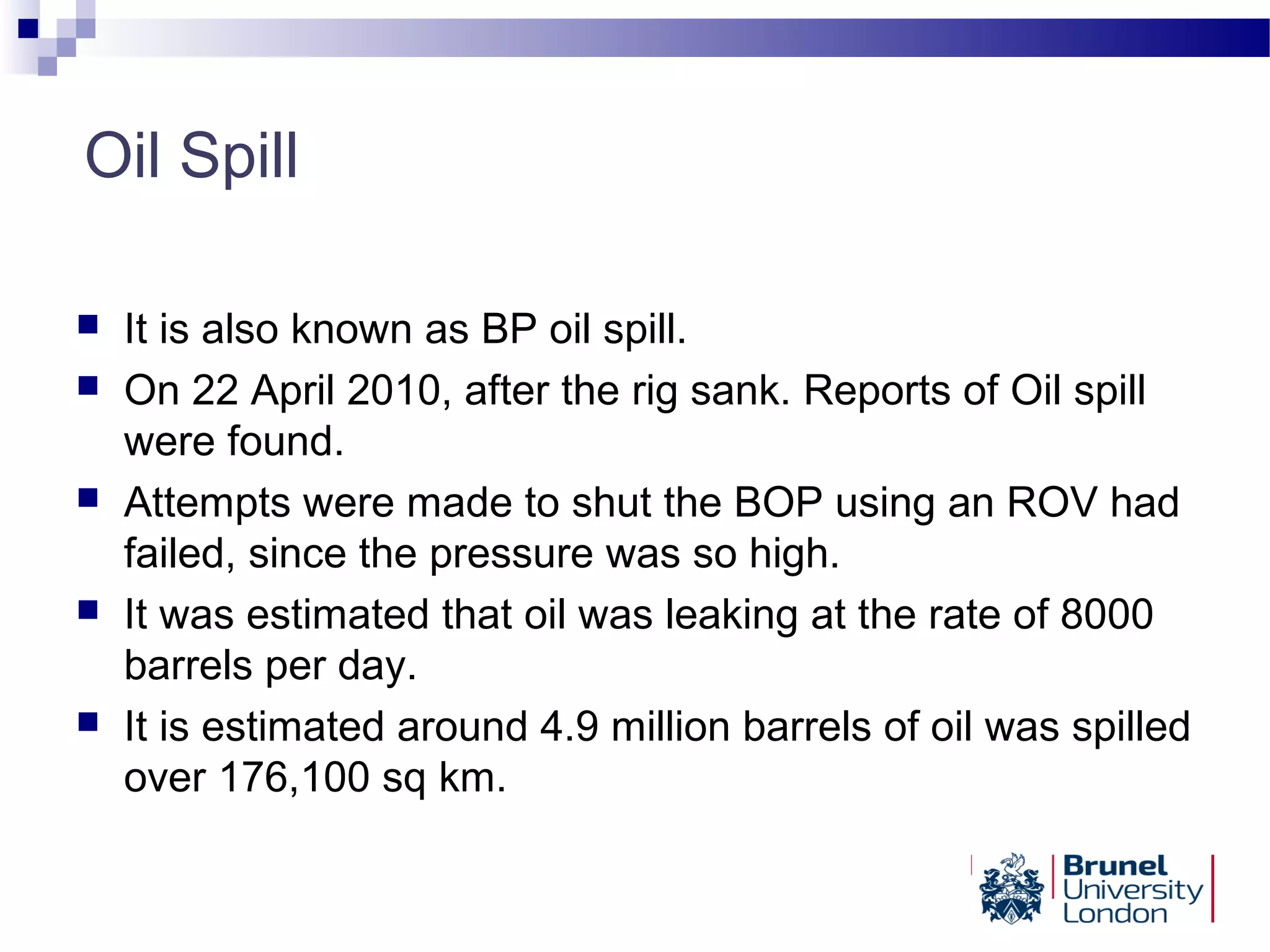 Deepwater horizon 2010 | PPT
