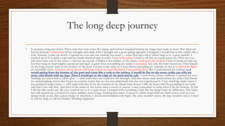 Deep water - CLASS 12 (ENGLISH) | PPTX