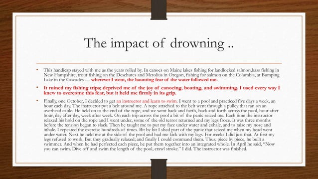 Deep water - CLASS 12 (ENGLISH) | PPTX | Diving | Sports