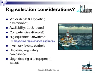 Deepwater rig & equipment selection | PDF