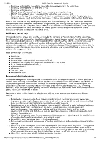 Deep watershed management overview | PDF