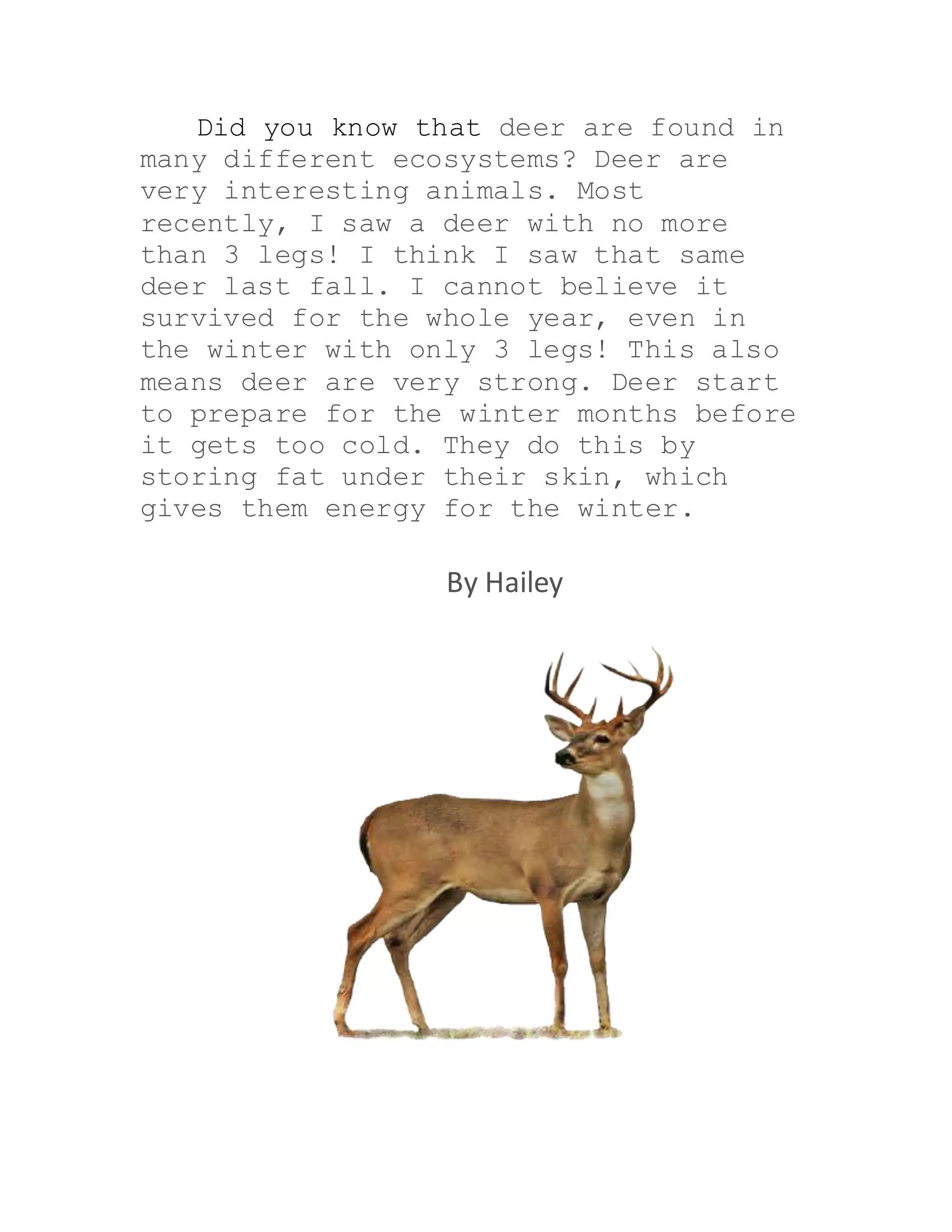 Amazing Three-Legged Deer | PDF