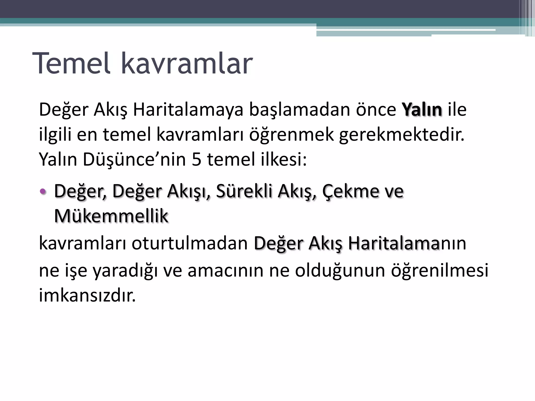 Değer akışı haritalama, value stream mapping | PPTX