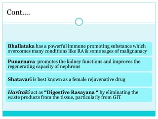 Deerghayushkara rasayan drugs (2) pdf (1) | PPT