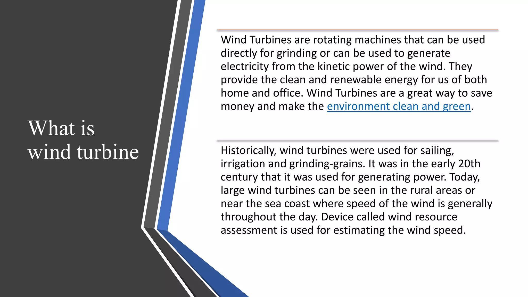 Wind Turbines Basics | PPTX