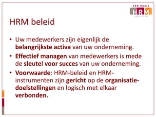 De essenties van hrm beleid | PDF