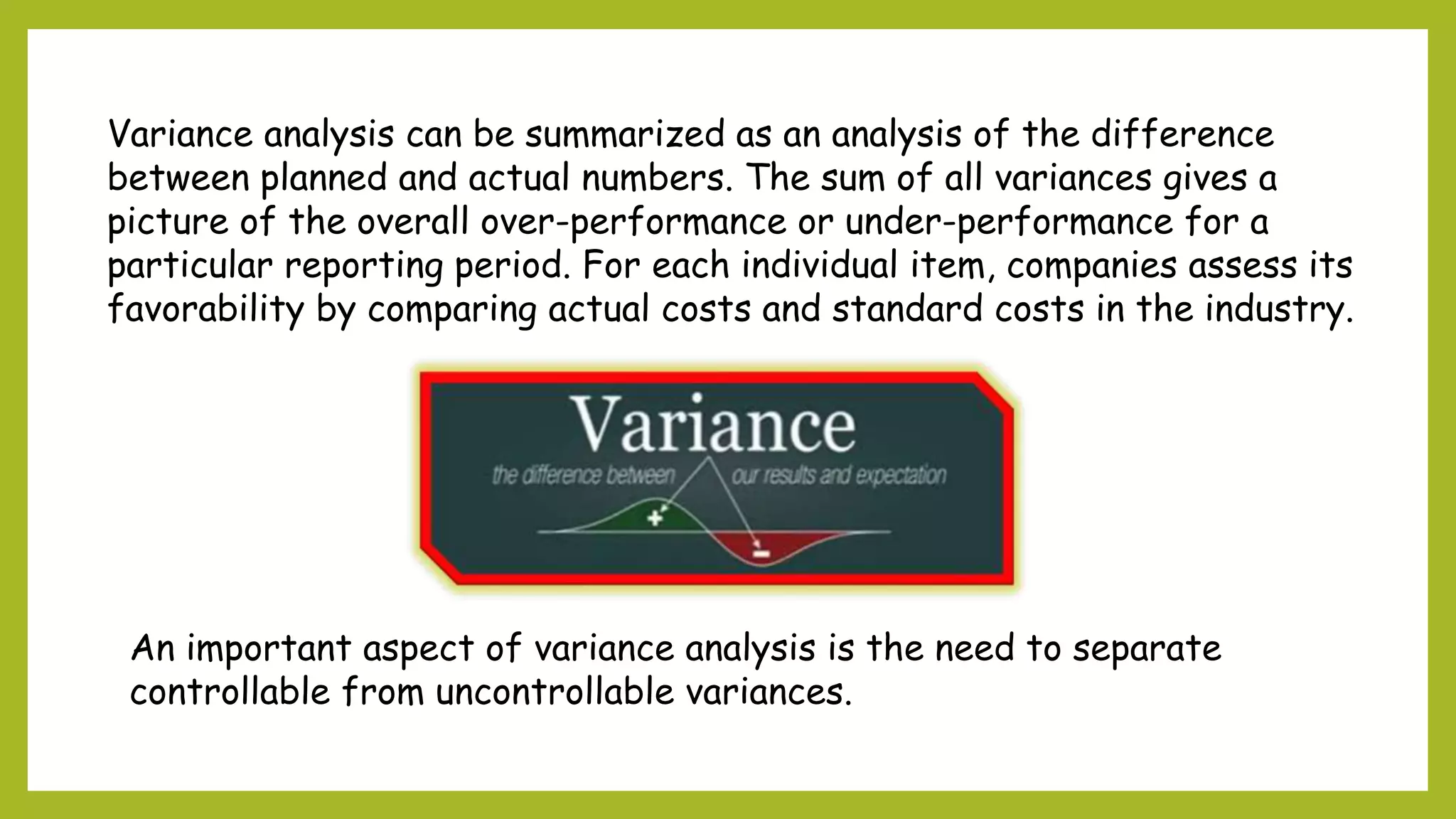 Control Ratios and Managerial Usage of Variances | PPTX