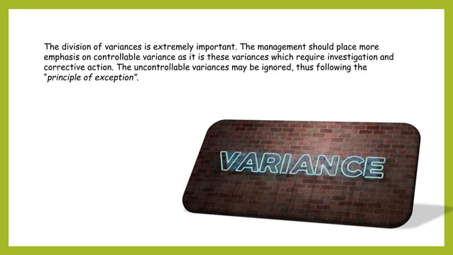 Control Ratios and Managerial Usage of Variances | PPT