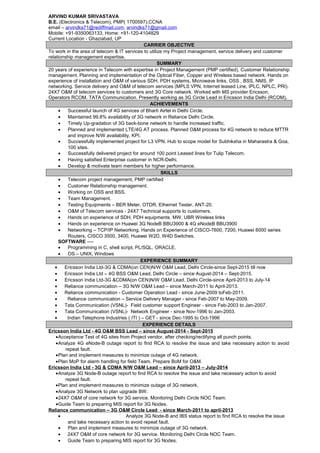 Resume_Arvind_Srivastava | PDF