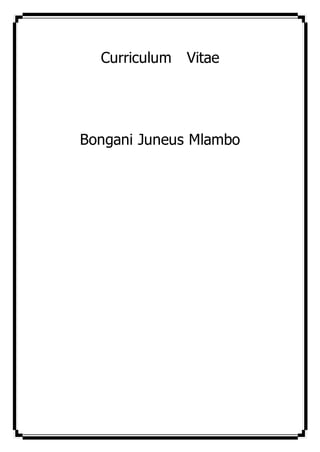 Bongani (1) CV | PDF