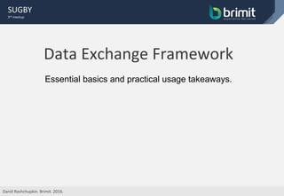 Data Exchange Framework. Essential basics and practical usage takeaways ...