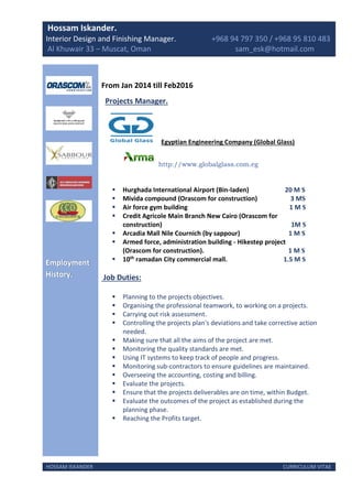 Hossam Iskander CV 2017 | PDF