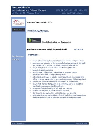 Hossam Iskander CV 2017 | PDF