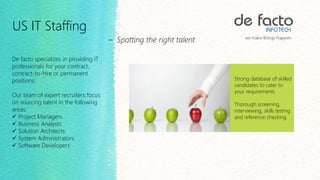 De facto infotech company profile | PPTX