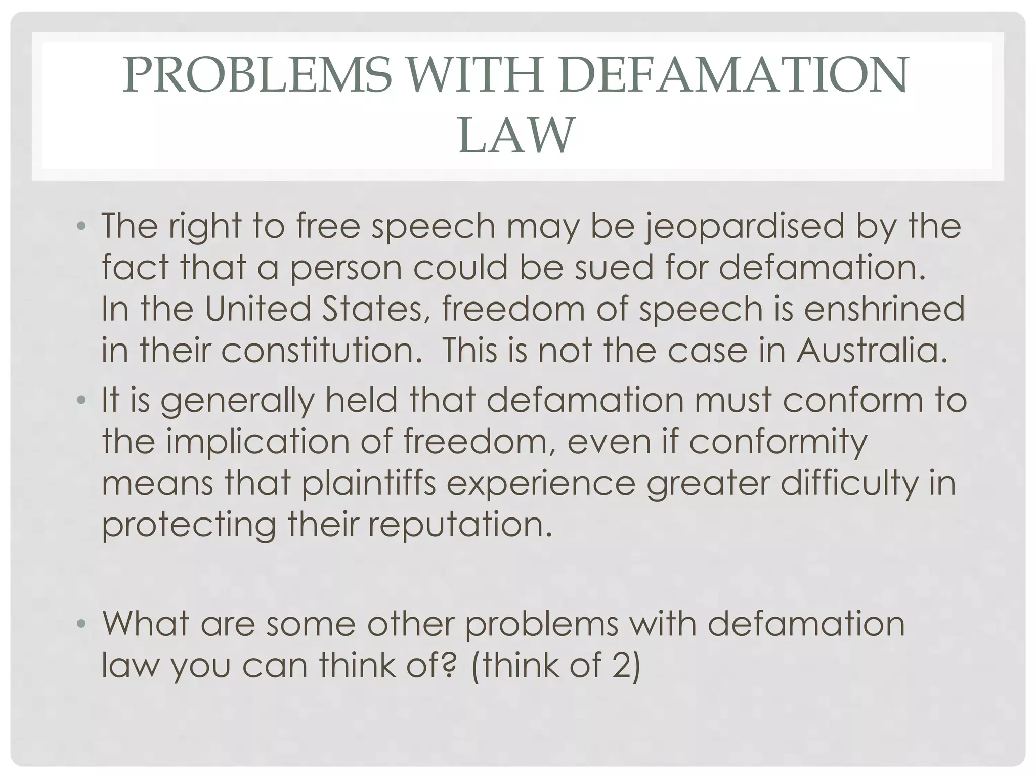 Defamation | PPTX
