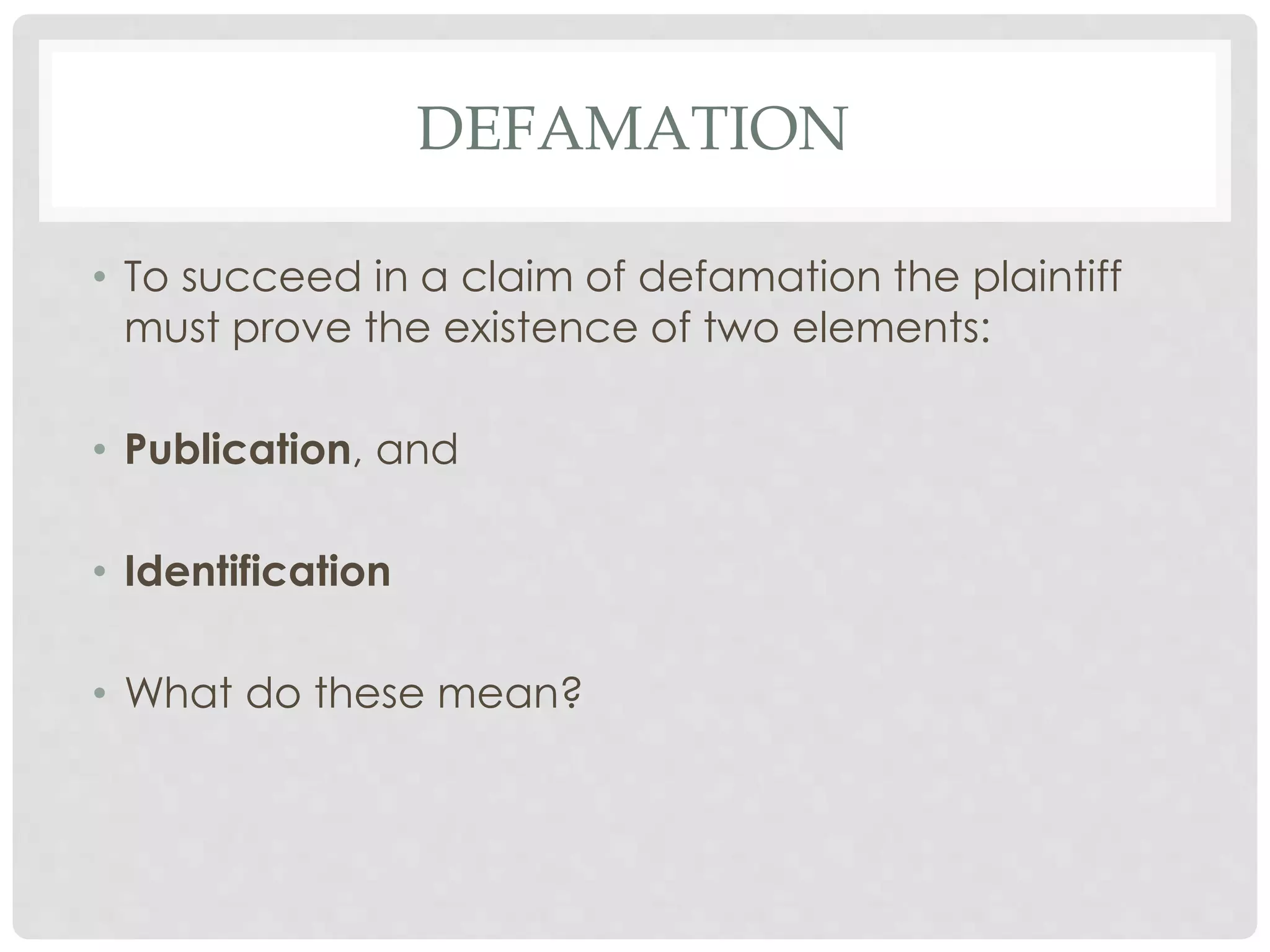 Defamation | PPTX