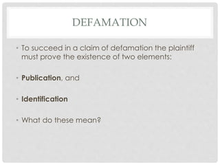 Defamation | PPTX