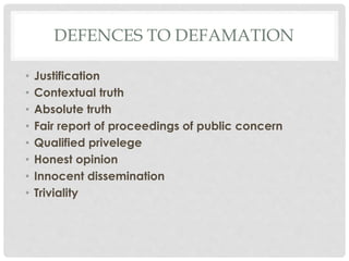 Defamation | PPTX
