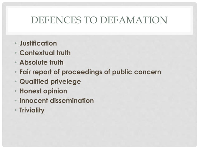 Defamation | PPTX | Law