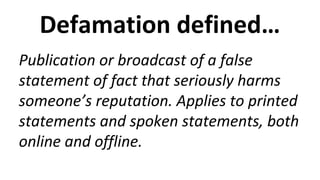 Defamation | PPT