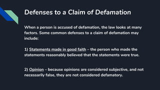 Defamation | PPTX | Law