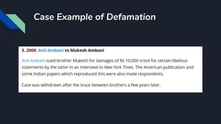 Defamation | PPTX | Law