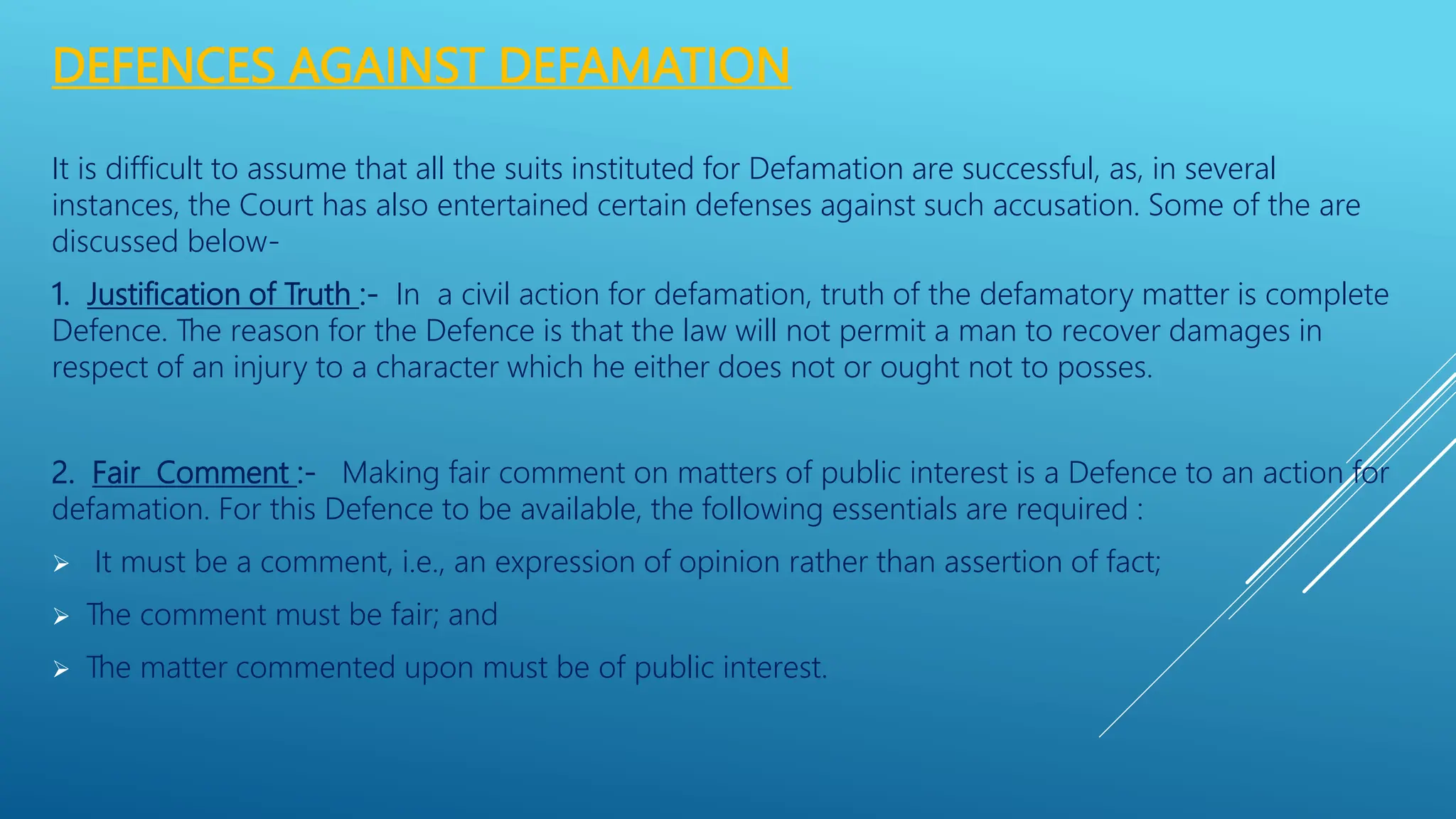 Defamation and its types - law of torts seminar ppt | PPTX