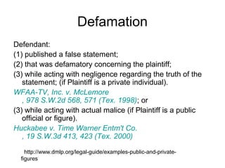 Defamation and privacy online | PPT